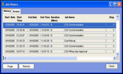 Viewing Job History